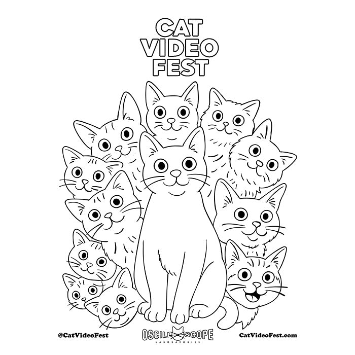 CatVideoFest Coloring Pages – Oscilloscope Laboratories